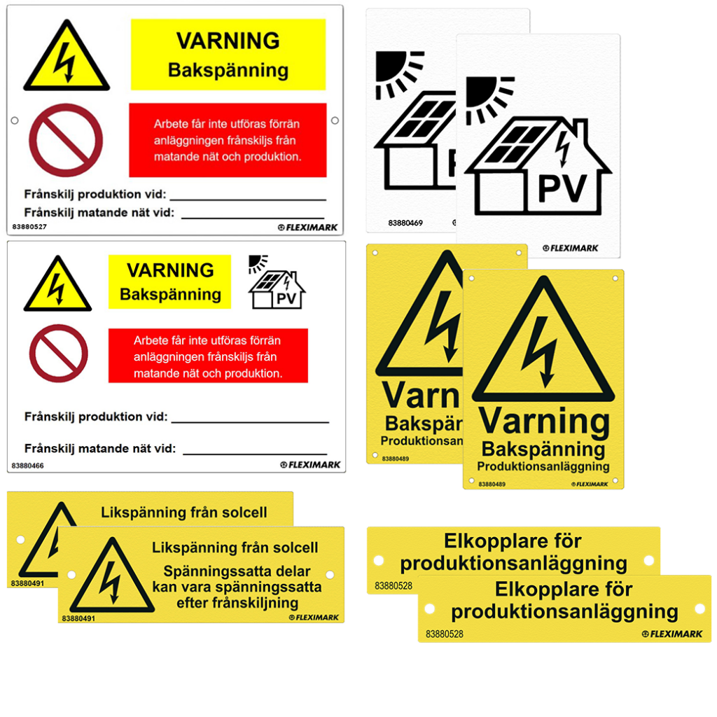 Skyltkit 2 Solcellsanläggning - FleximarkShop